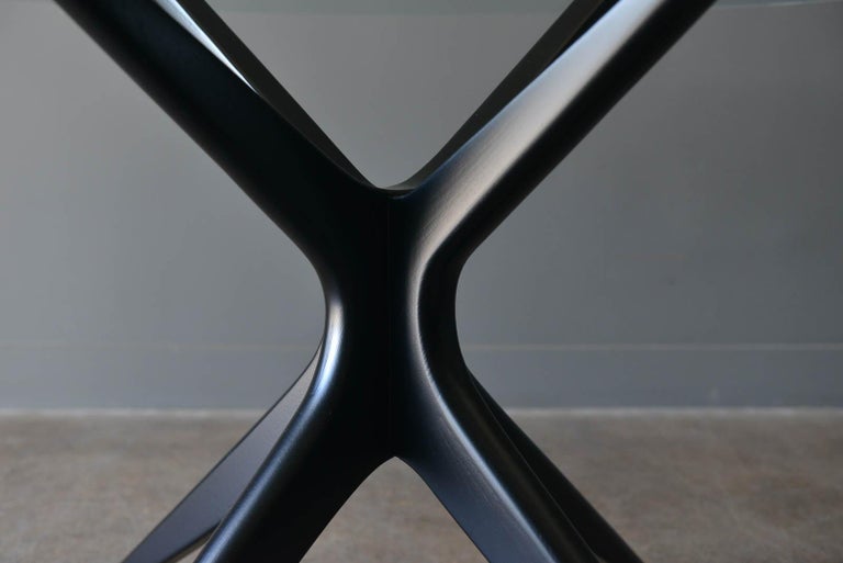 Sculpted Star Base Dining Table with Floating Glass Top, circa 1970 at ...