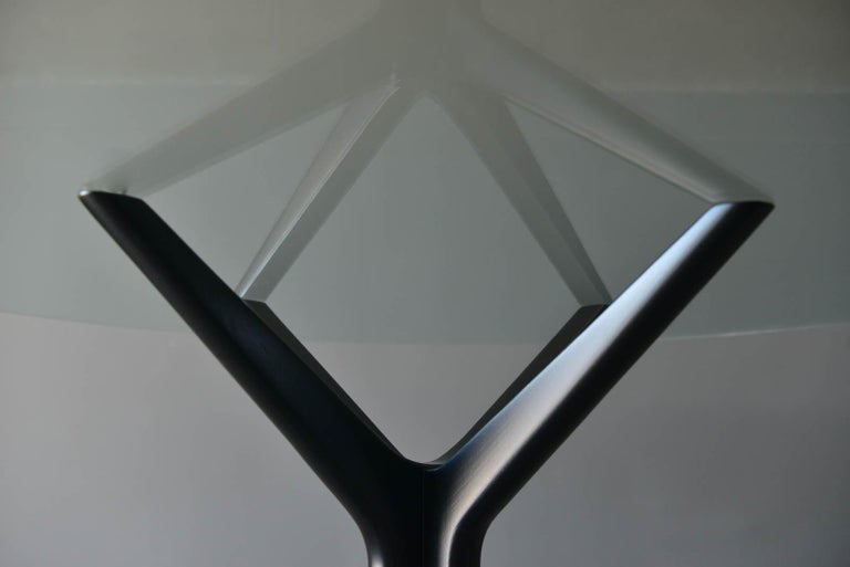 Sculpted Star Base Dining Table with Floating Glass Top, circa 1970 at ...