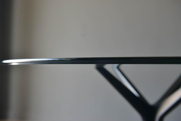 Sculpted Star Base Dining Table with Floating Glass Top, circa 1970 at ...