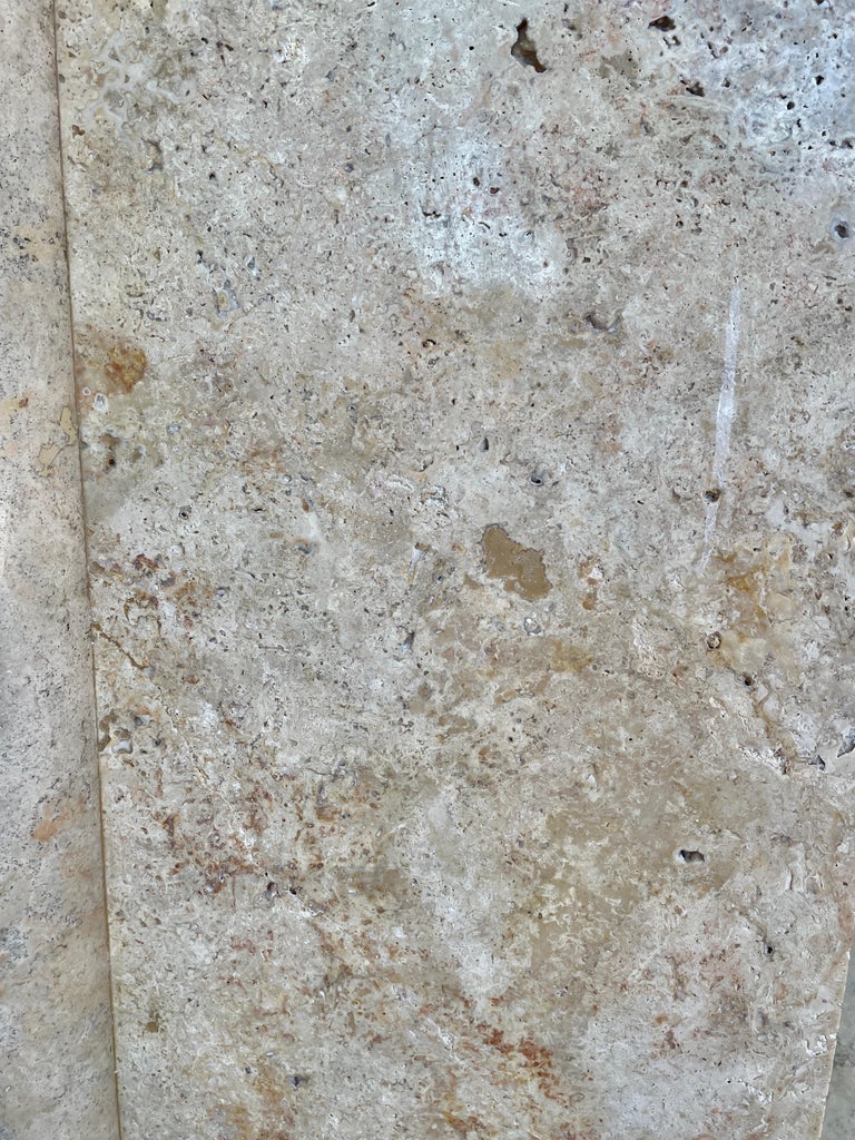 Sculpted Travertine Base Dining Table For Sale at 1stDibs | travertine ...