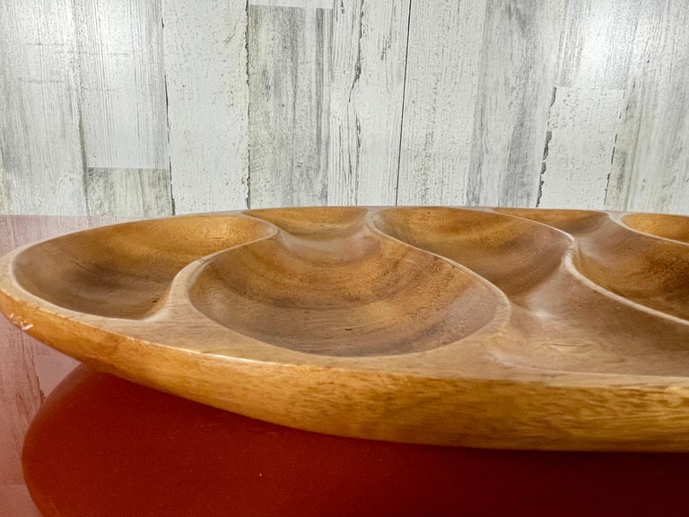 Sculpted Wood Biomorphic Catch All For Sale at 1stDibs