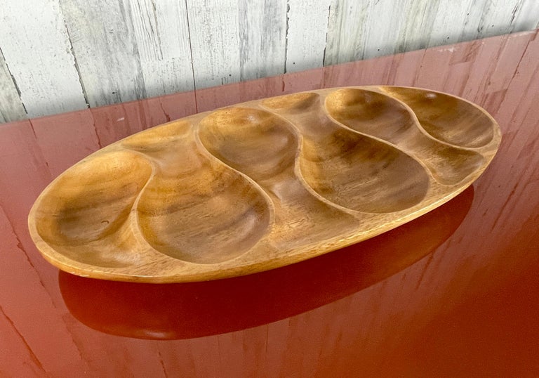 Sculpted Wood Biomorphic Catch All For Sale at 1stDibs