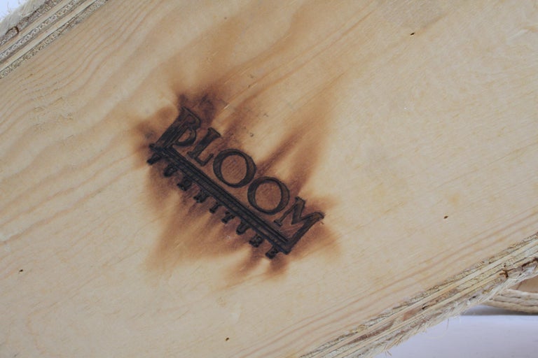 Sculptural 1970s Jute Rope Wrapped Round Coffee Table with Bronze ...