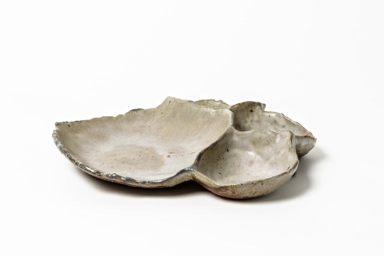 Sculptural Abstract Ceramic Plate or Wall Decoration by C.Mathieu ...
