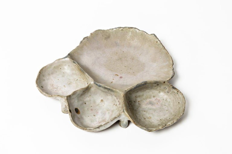 Sculptural Abstract Ceramic Plate or Wall Decoration by C.Mathieu ...