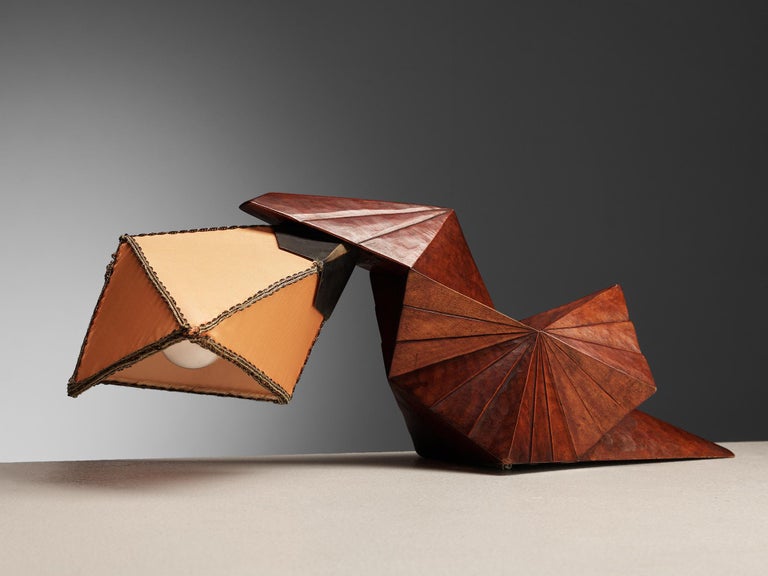 Sculptural Amsterdam School Table Lamp at 1stDibs