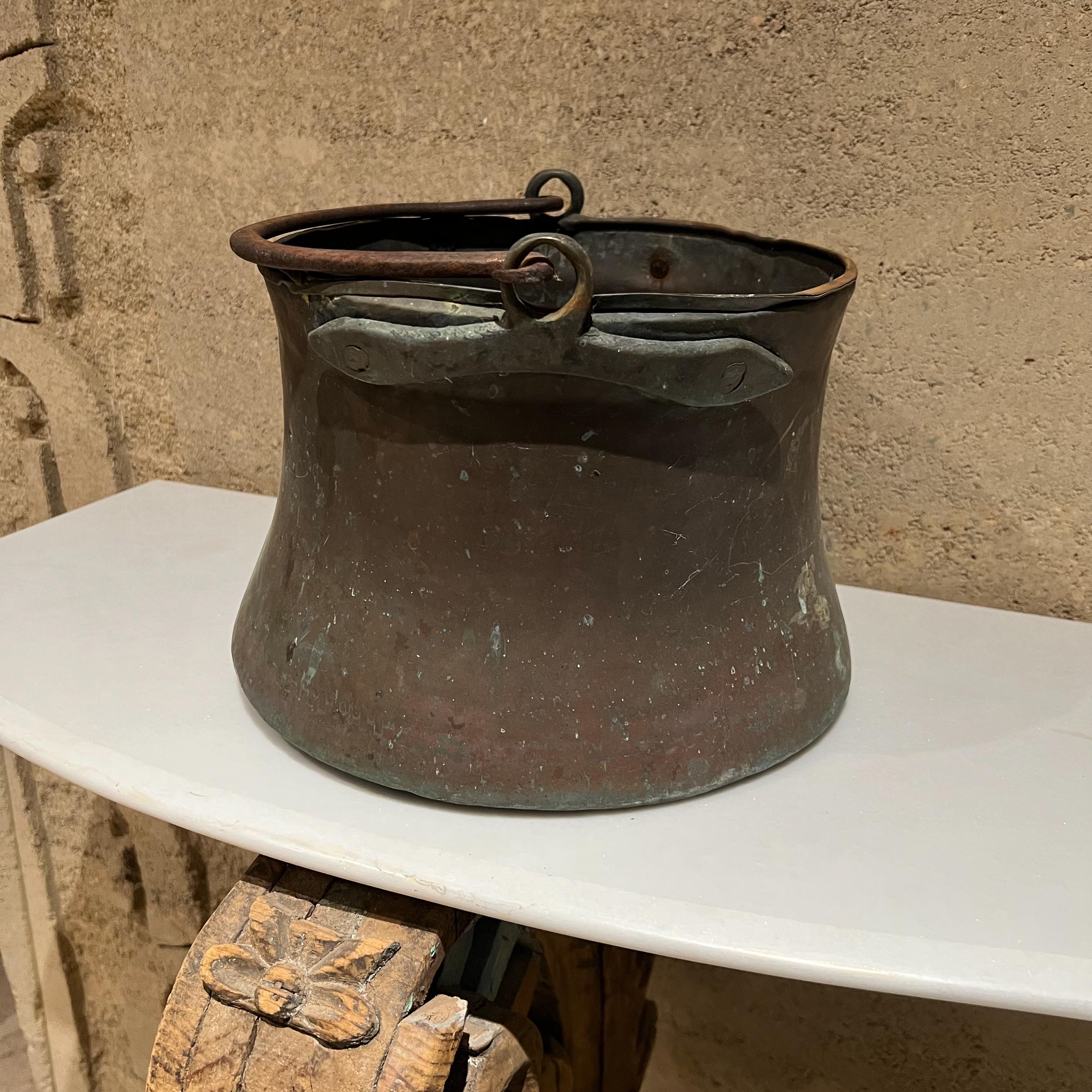 1930s Sculptural Antique Copper Milk Bucket Farmhouse Pail Rustic ...