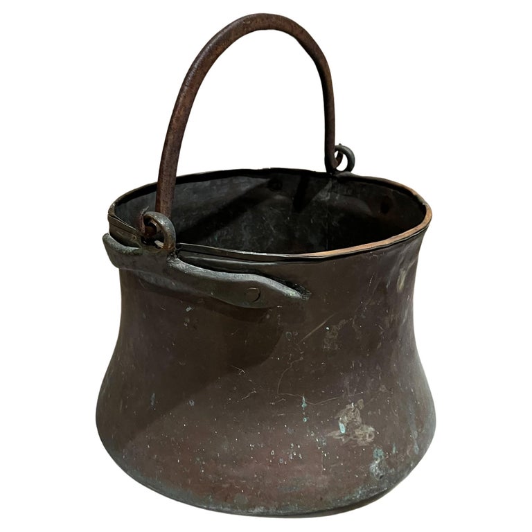 1930s Sculptural Antique Copper Milk Bucket Farmhouse Pail Rustic ...