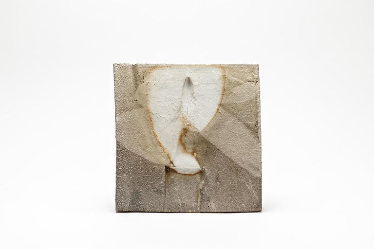 Sculptural and Architectural Ceramic Triptych Wall Panel by French ...