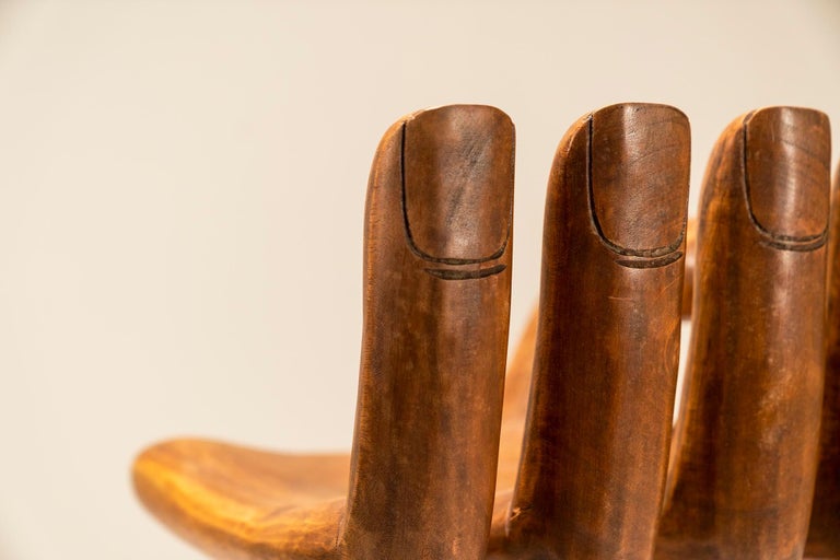 Sculptural Artisanal Hand-Shaped Stools in Wood, 1970s For Sale at 1stDibs
