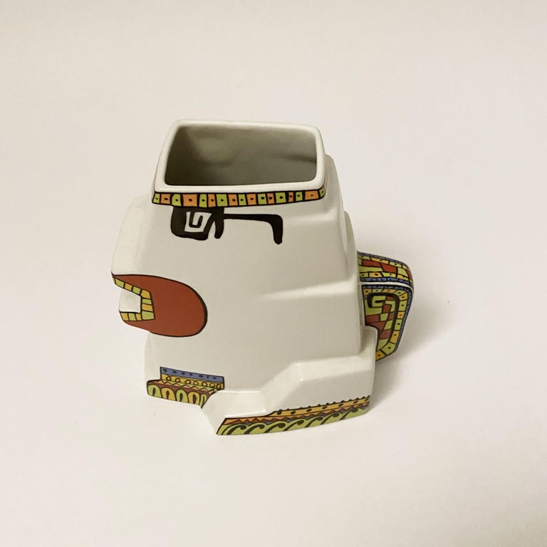 Sculptural Aztec Vase by Javier Mariscal for Rosenthal, Germany, 1980s ...