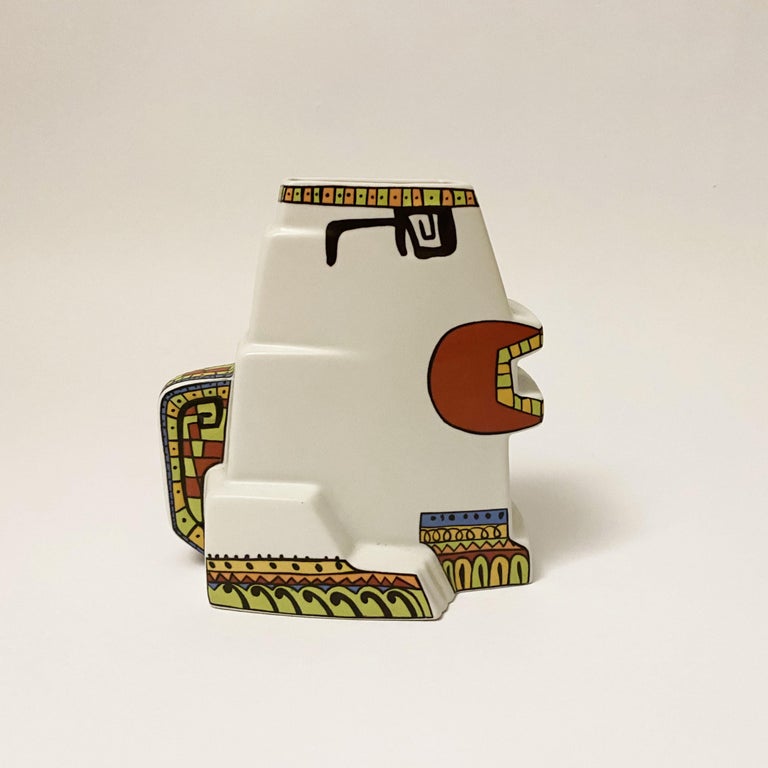 Sculptural Aztec Vase by Javier Mariscal for Rosenthal, Germany, 1980s ...