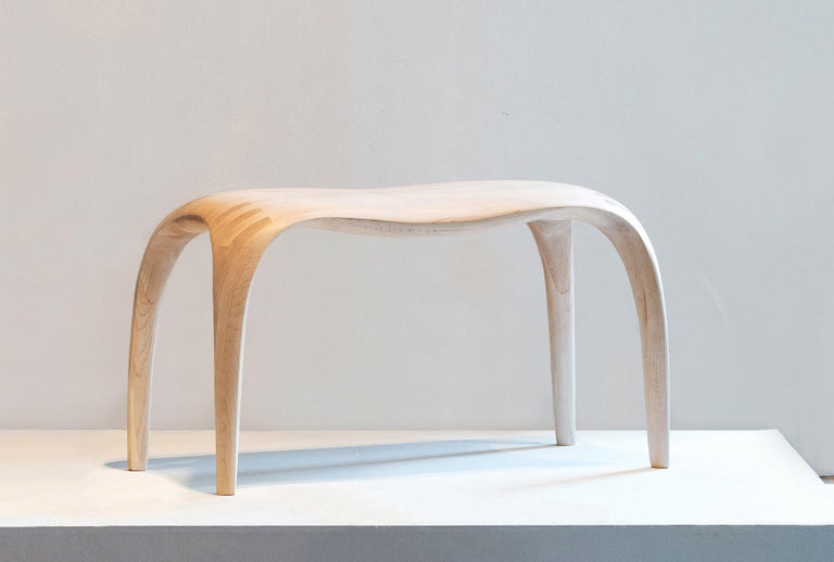 Sculptural Bench in wood - 'Gravity Bench' by Soo Joo For Sale at 1stDibs