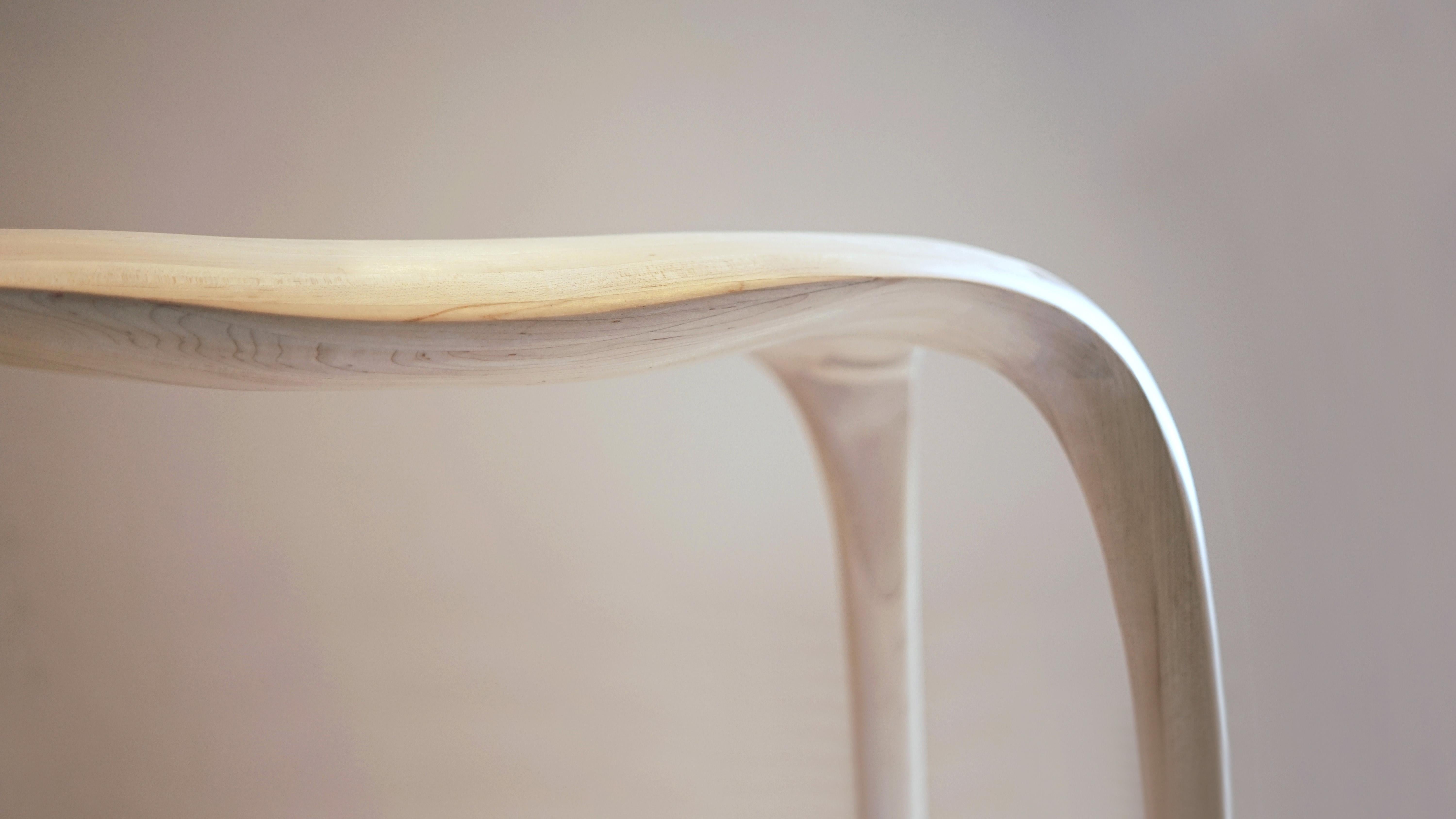 Sculptural Bench in wood - 'Gravity Bench' by Soo Joo For Sale at 1stDibs