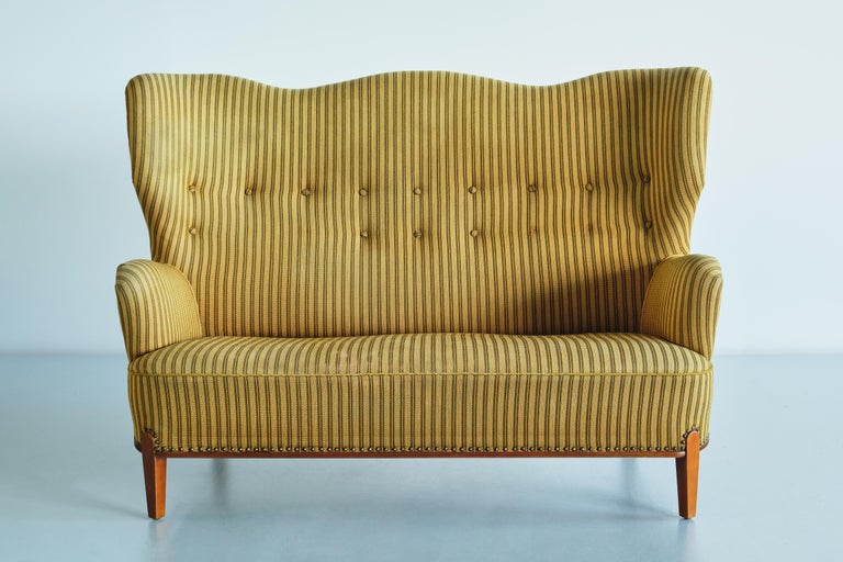 Sculptural Bertil Söderberg Sofa, Nordiska Kompaniet, Sweden, 1940s For ...