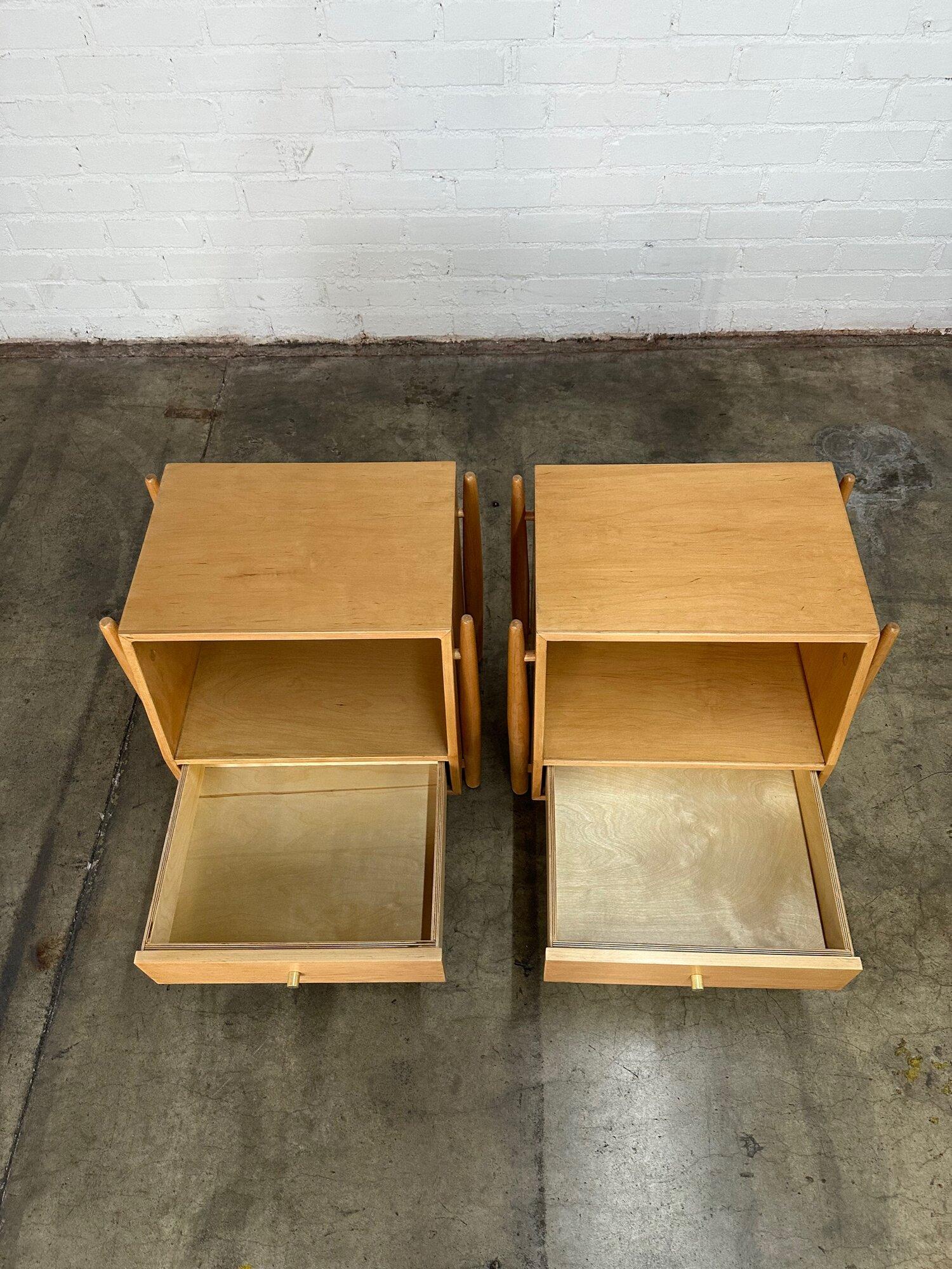 Sculptural Birch Nightstands- Pair For Sale at 1stDibs