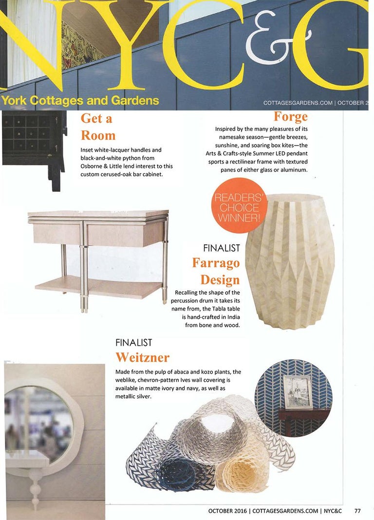 Sculptural Tessellated Bone Marquetry Table, Tabla Table For Sale at ...