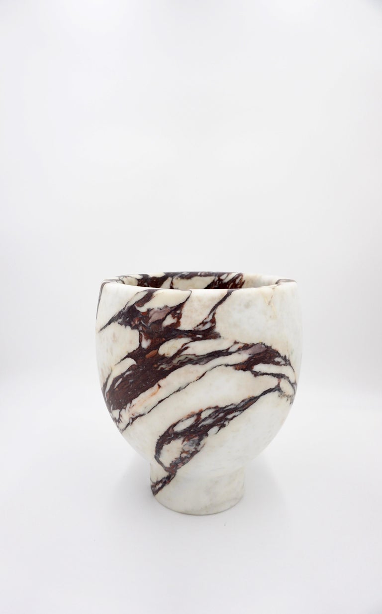 Sculptural Breccia Medicea Marble "Pandora" Vase by Lorenzo Ciompi ...