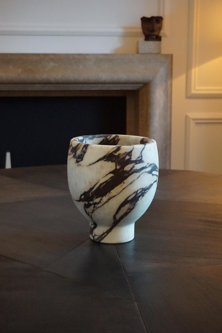 Sculptural Breccia Medicea Marble "Pandora" Vase by Lorenzo Ciompi ...