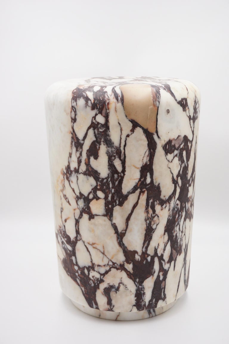 Sculptural Breccia Medicea Marble Stool "Throne of Dioniso" by Lorenzo ...