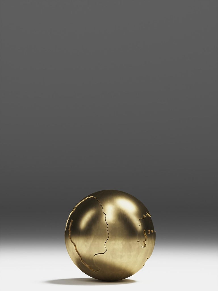 Sculptural Bronze-Patina Brass Spheres by Patrick Coard, Paris For Sale ...