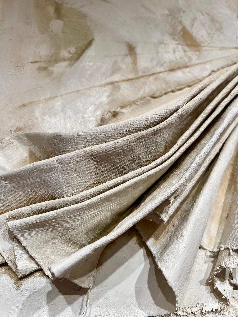 Sculptural Canvas Relief with a 17th Century Florence Fragment by Elena ...