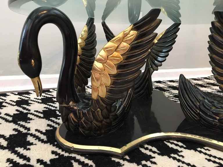 Sculptural Carved Swan Coffee Table at 1stDibs