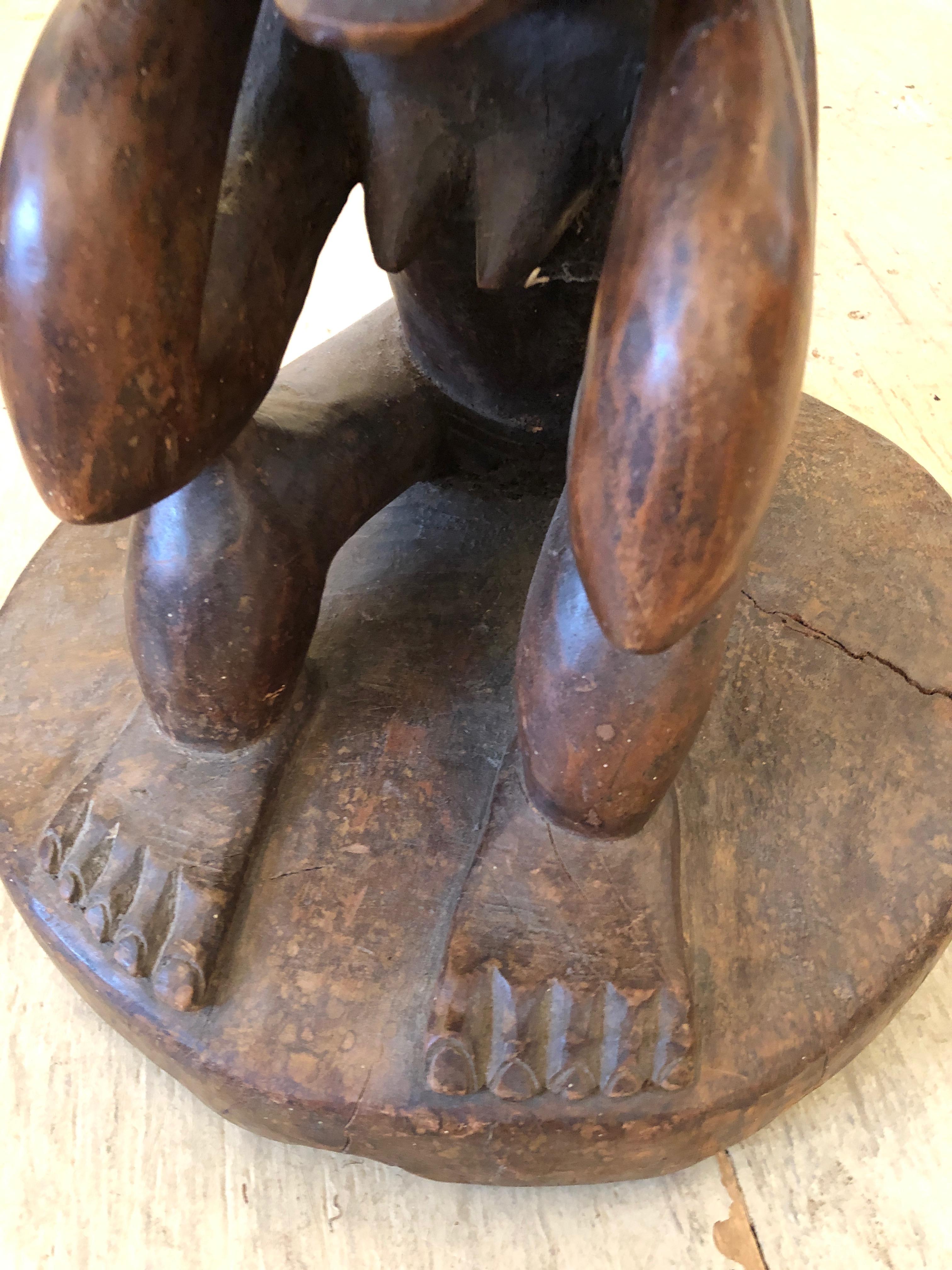 Sculptural Carved Wood African Side Table at 1stDibs | african side ...