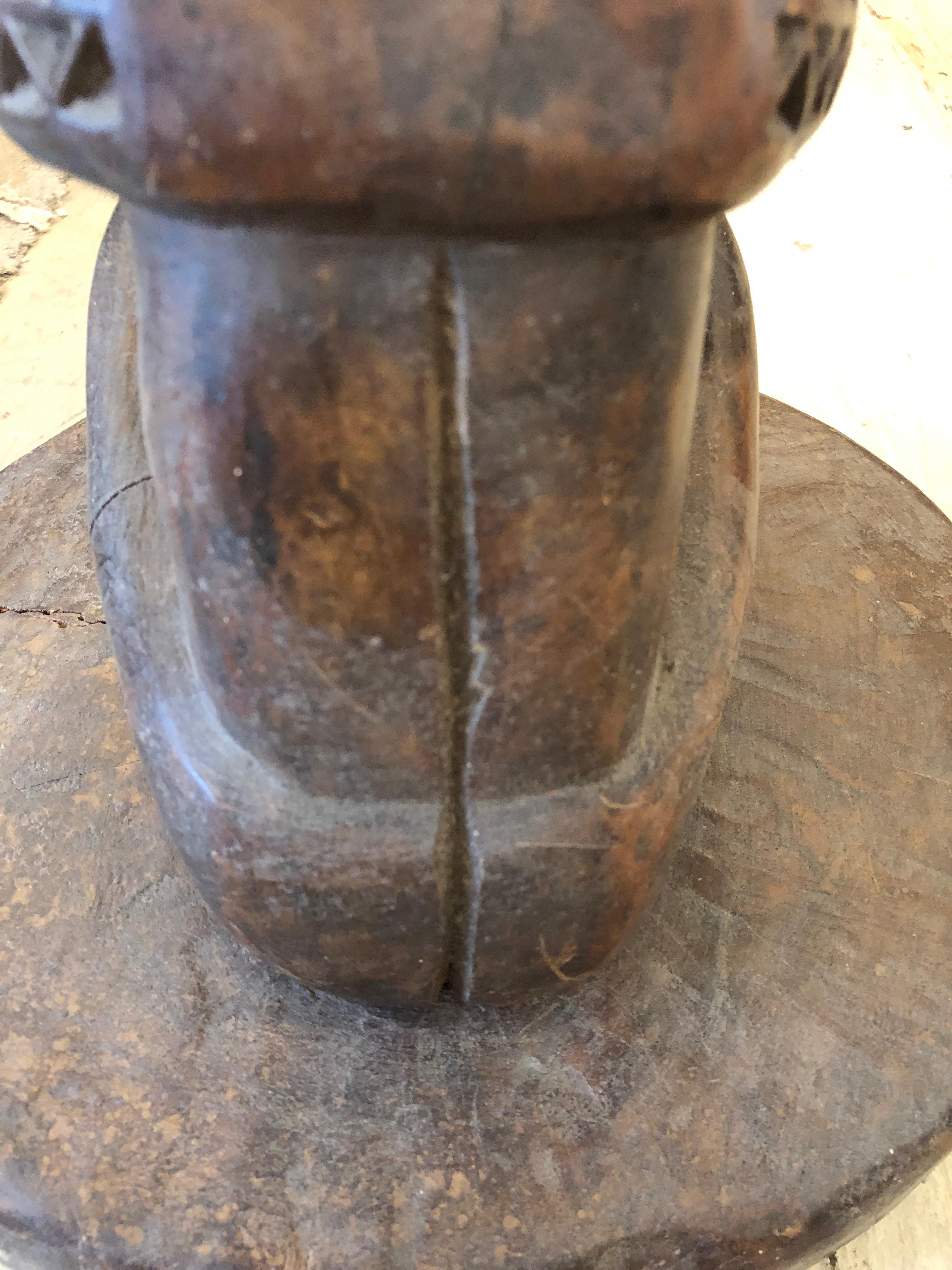 Sculptural Carved Wood African Side Table at 1stDibs | african side ...