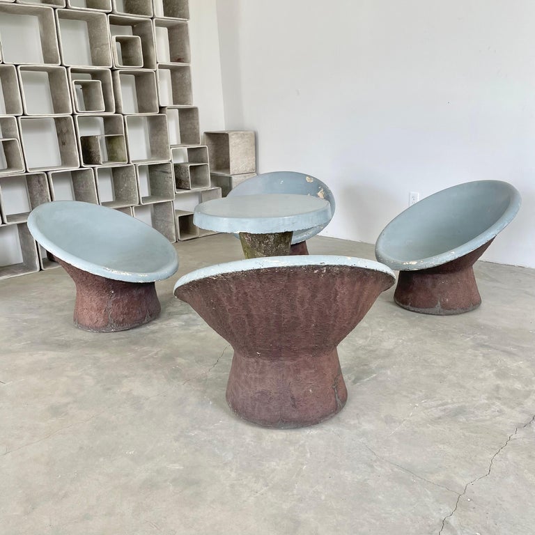 Sculptural Concrete Chairs and Table, 1960s, Switzerland For Sale at ...