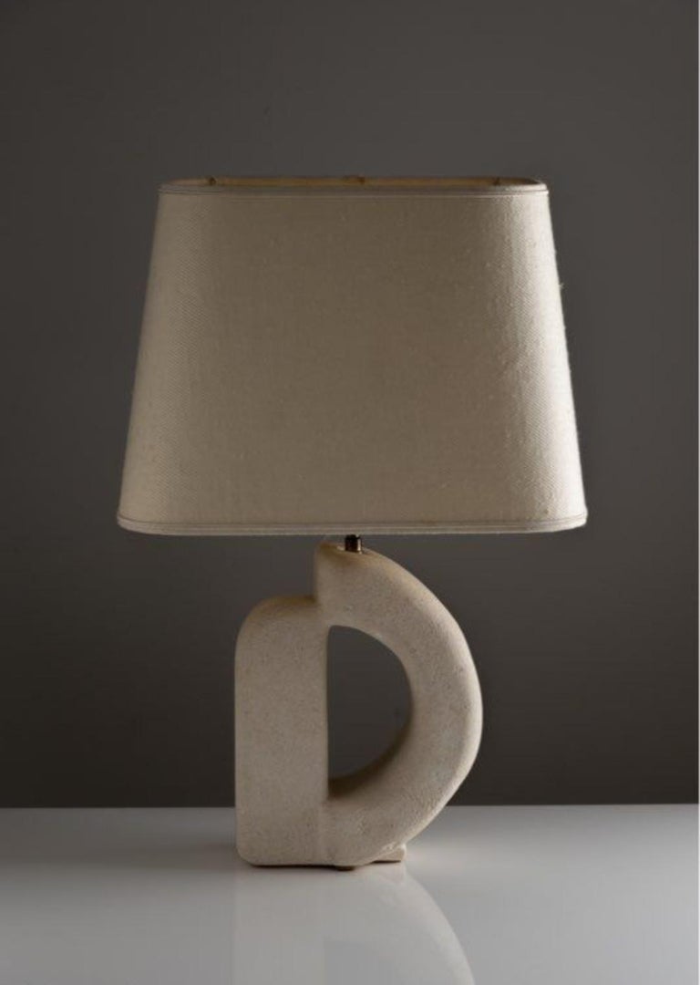 Sculptural design vintage Table Lamp in Cast Stone Albert Tormos ...