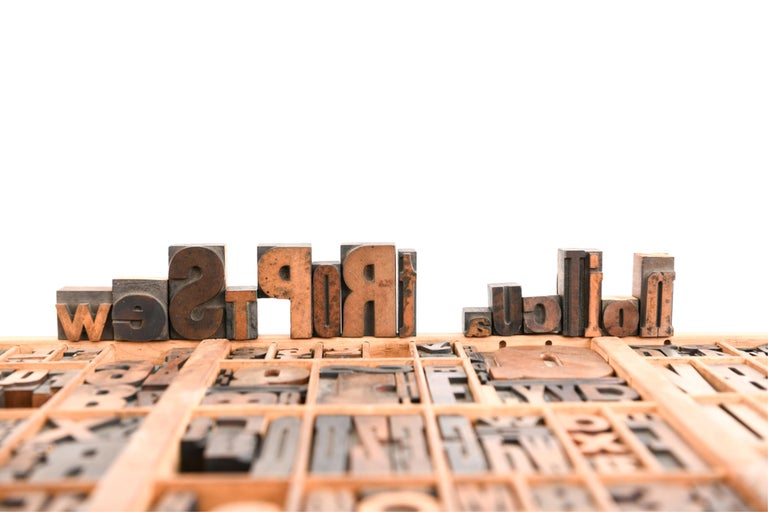 Sculptural Display Printing Blocks in Tray For Sale at 1stDibs