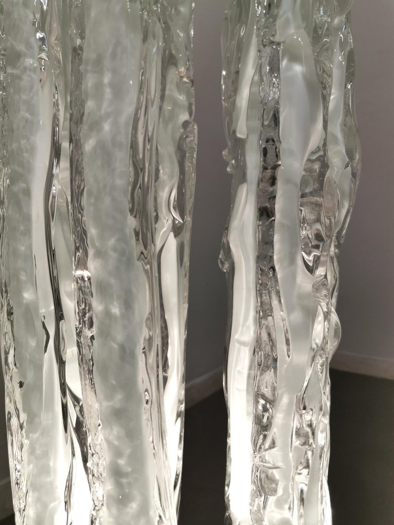 Sculptural Floor Lamp Murano Glass Ettore Fantasia Gino Poli for Sothis 1970s For Sale at 1stDibs