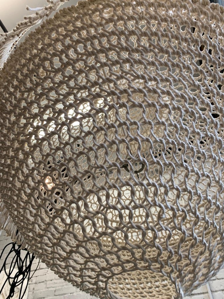 Sculptural Giant Hand-Crochet Textile Chandelier Lola Raw Collection by ...
