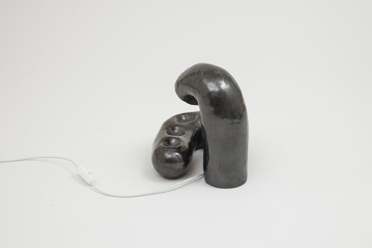 Sculptural Glazed Ceramic Table Lamp by Ellen Pong For Sale at 1stDibs