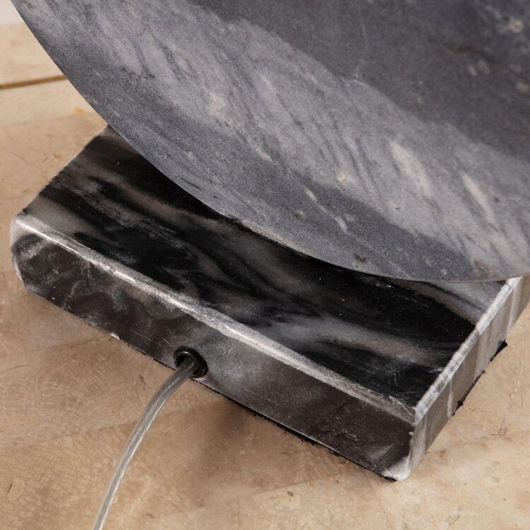Sculptural Gray Marble Table Lamp For Sale at 1stDibs