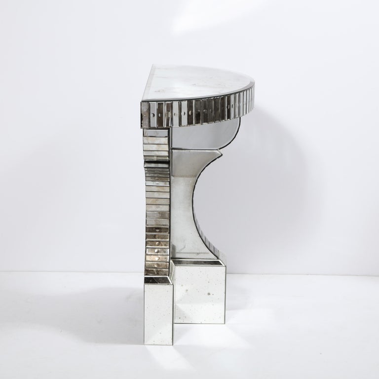 Sculptural Hollywood Regency Reverse Etched Beveled Antique Mirror ...