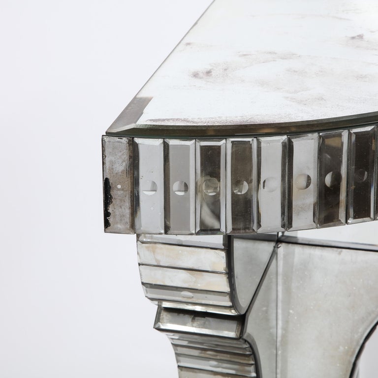 Sculptural Hollywood Regency Reverse Etched Beveled Antique Mirror ...