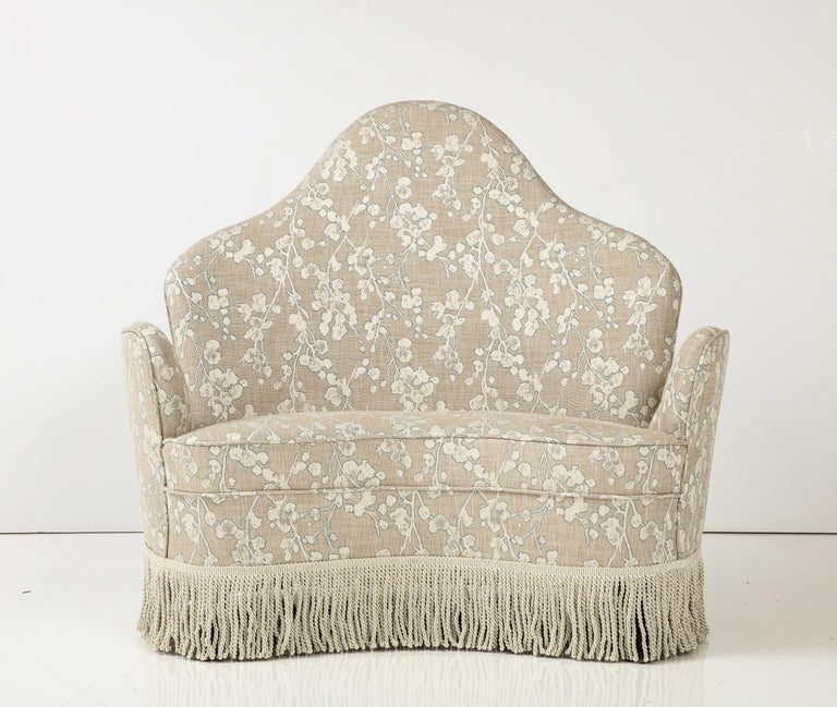 Sculptural Italian Midcentury Upholstered Loveseat / Chair by Fede ...