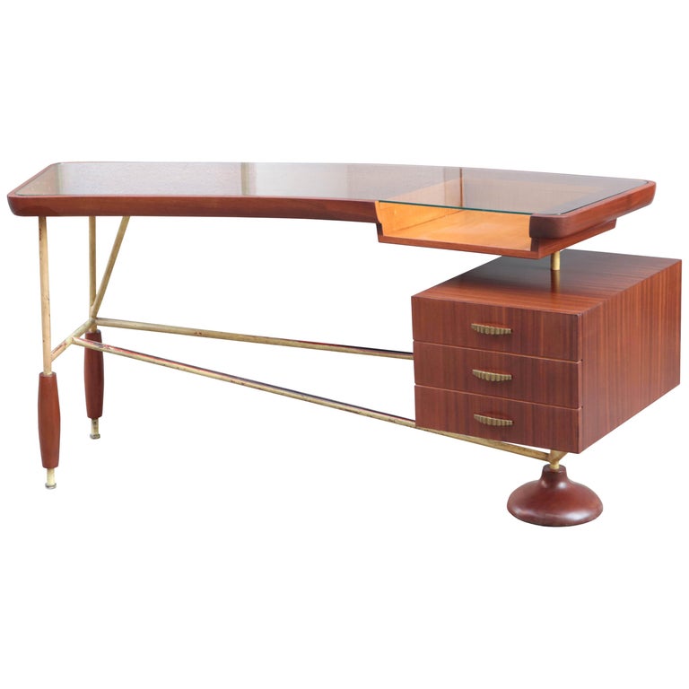 Sculptural Italian Modernist Desk For Sale at 1stDibs