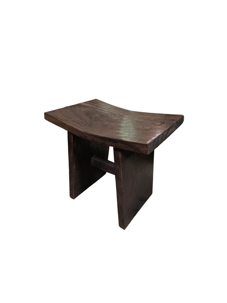 Sculptural Mango Wood Stool For Sale at 1stDibs
