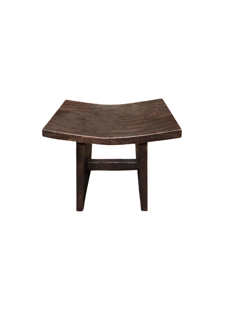 Sculptural Mango Wood Stool For Sale at 1stDibs
