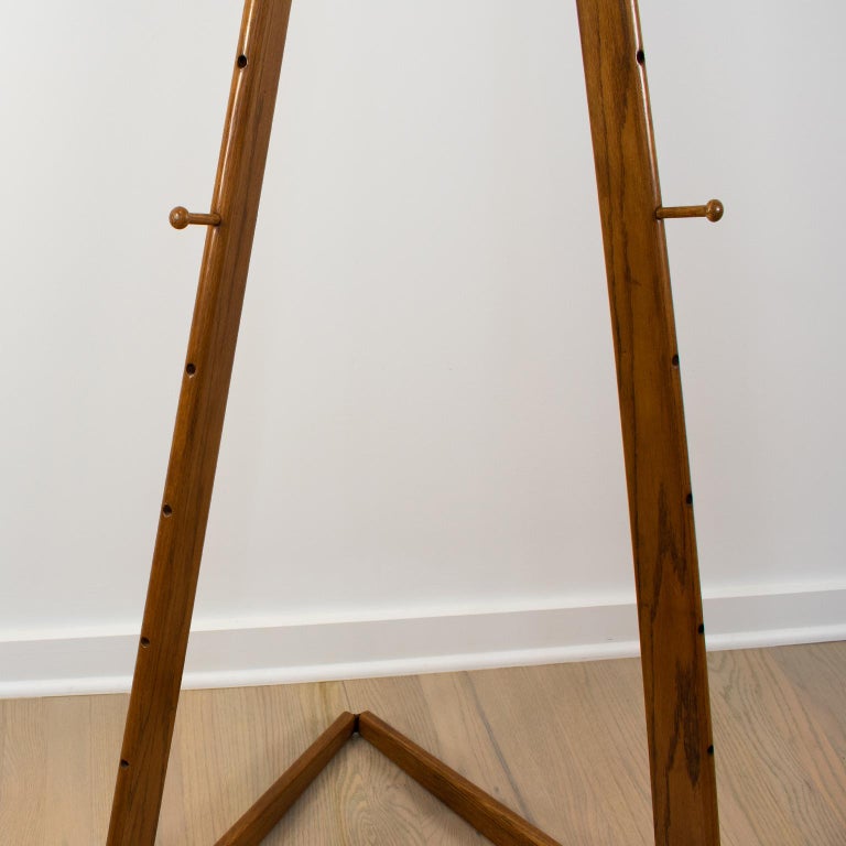 Sculptural Mid-Century Danish Modern Oak Folding Art Display Easel For ...