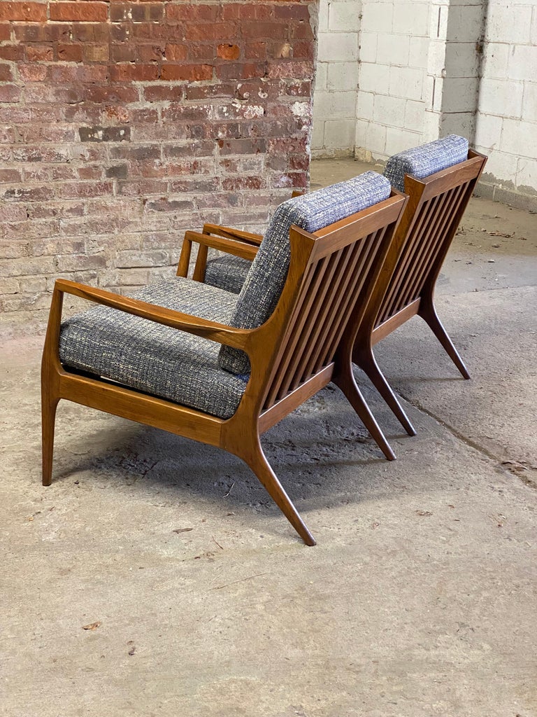 Sculptural Mid-Century Modern Armchairs, a Pair For Sale at 1stDibs