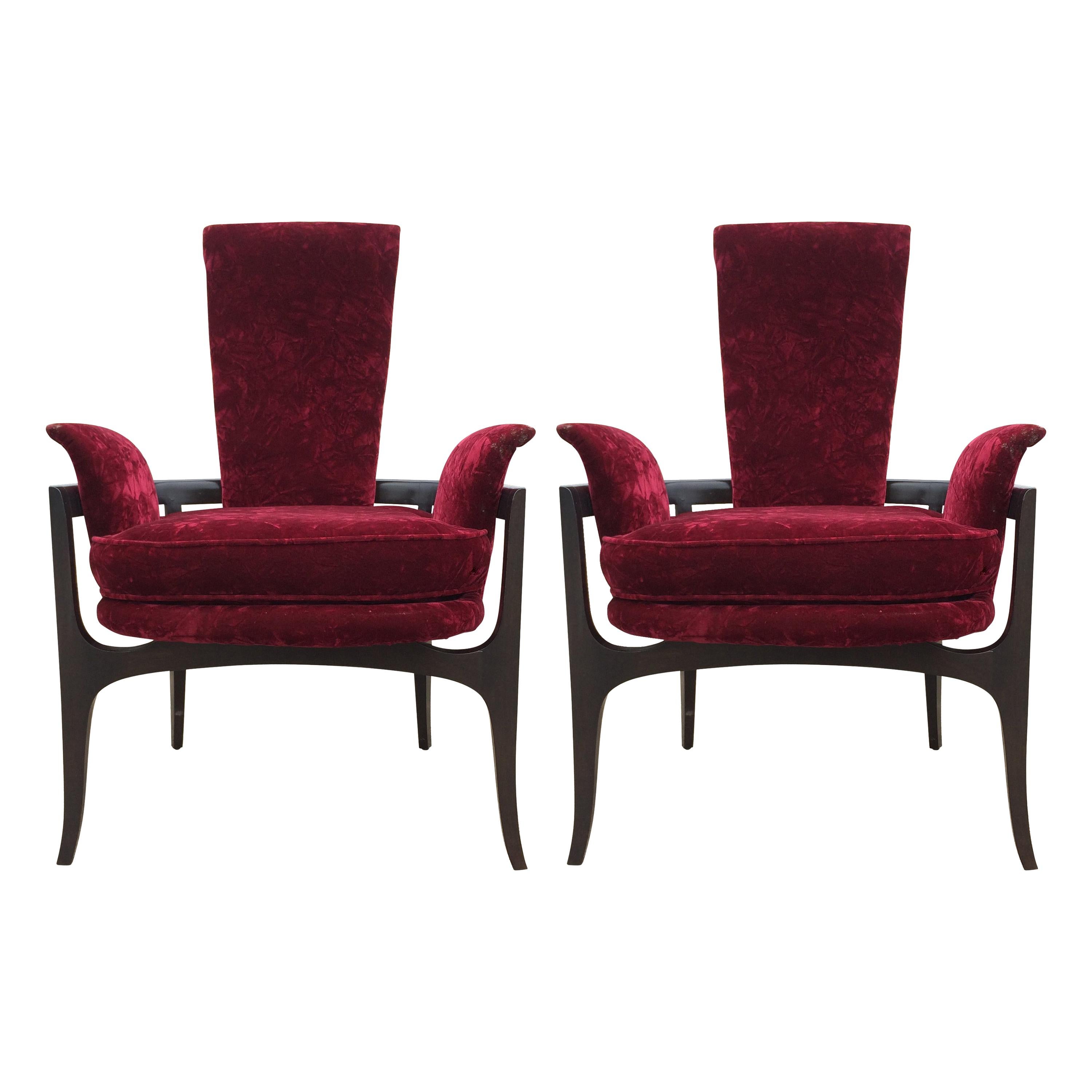 Bold Mid-Century Modern Lounge Chair by Howard Furniture at 1stDibs