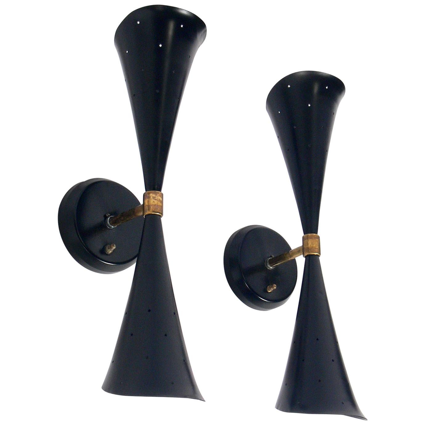 Sculptural Midcentury Italian Sconces at 1stDibs