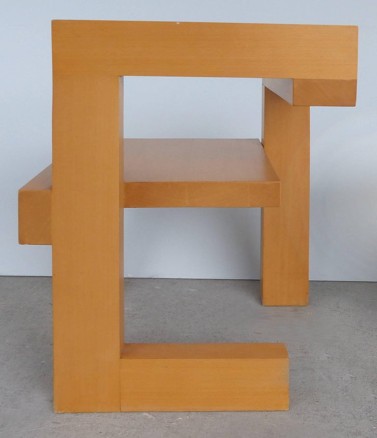 Sculptural Modern Constructivist Chair Custom Made after Gerrit ...