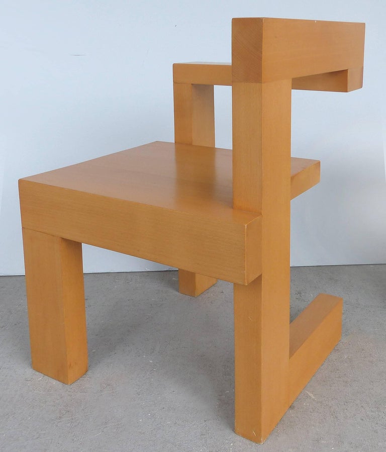 Sculptural Modern Constructivist Chair Custom Made after Gerrit ...