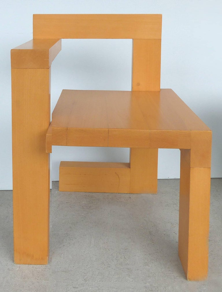 Sculptural Modern Constructivist Chair Custom Made after Gerrit ...