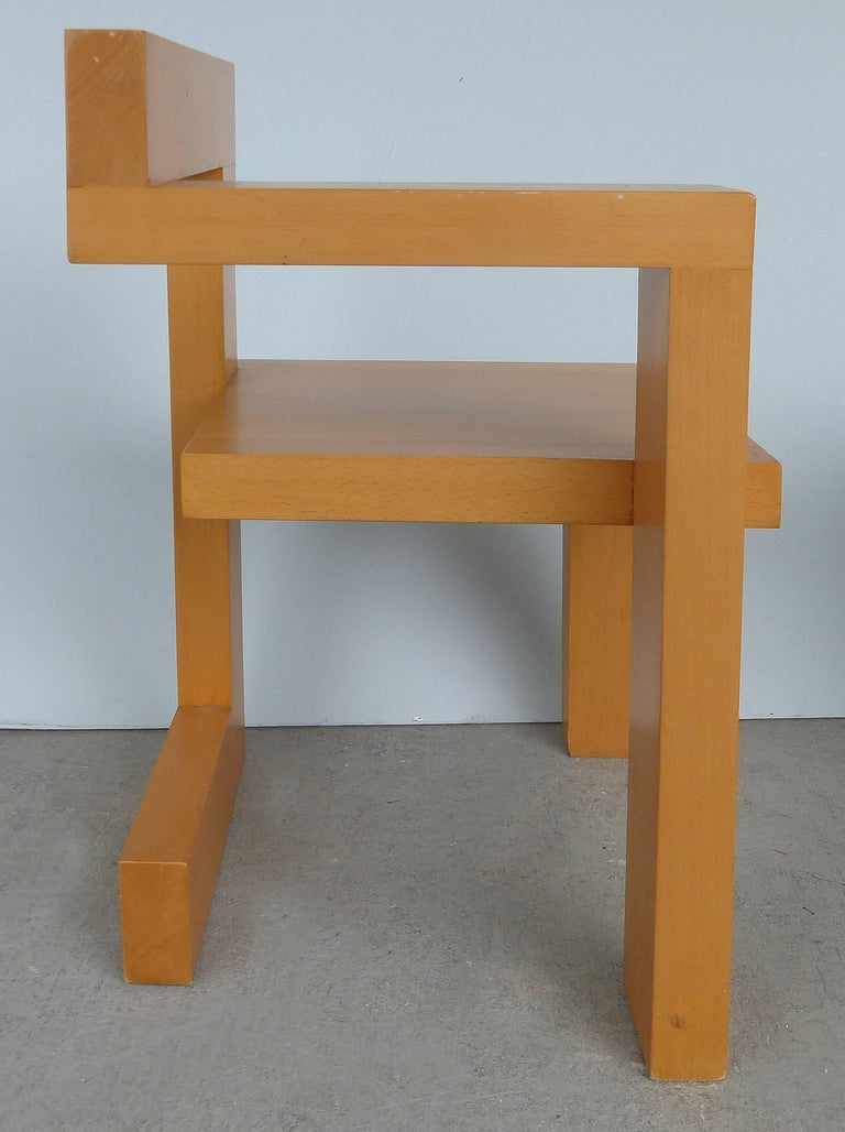 Sculptural Modern Constructivist Chair Custom Made after Gerrit ...